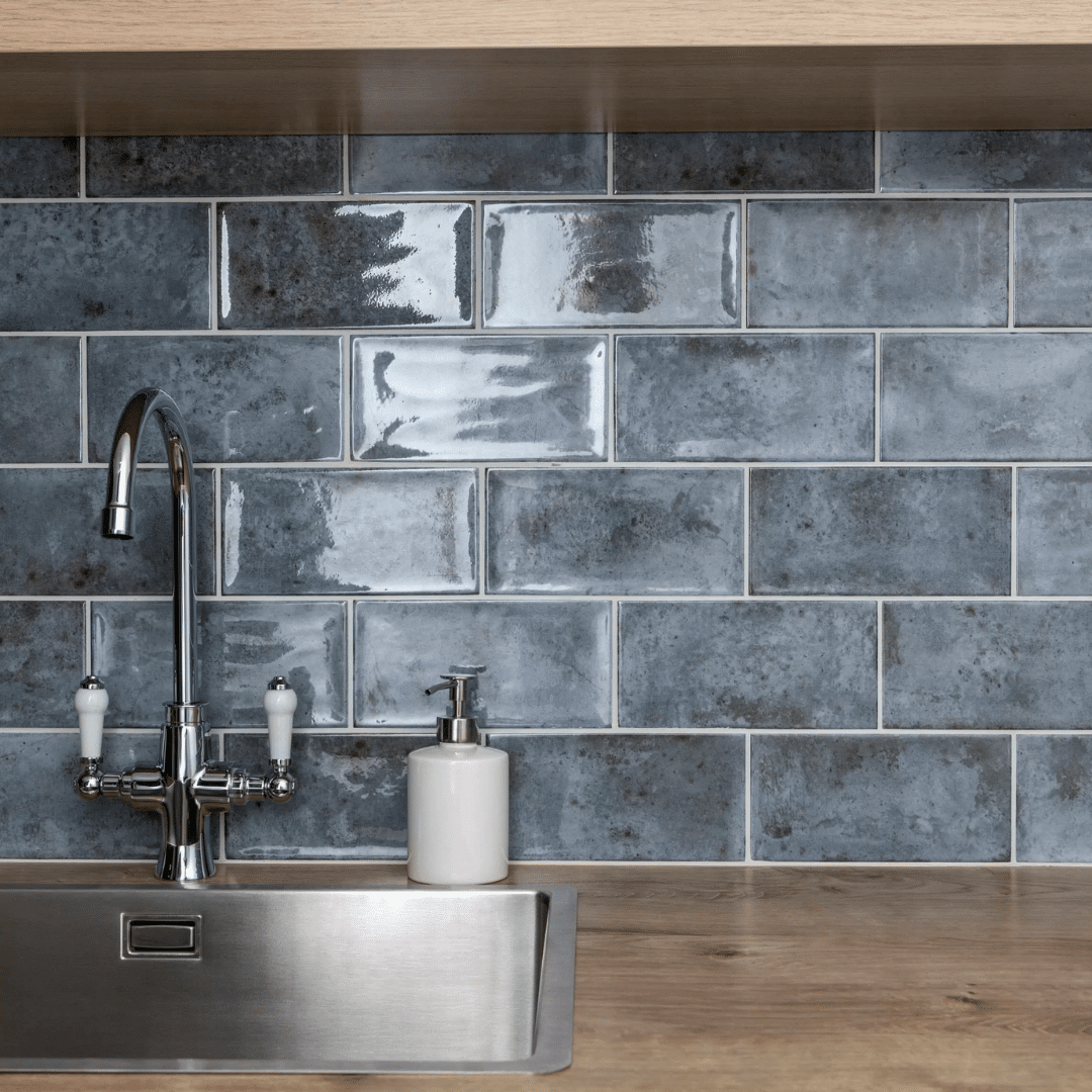 Clemence Jean Blue Ceramic Tiles Wall Gloss Metro Design – Elliren Tiles